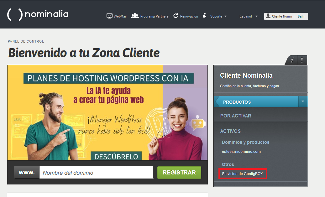 Hosting ConfigBOX- Cómo acceder al alojamiento y recuperar la ...