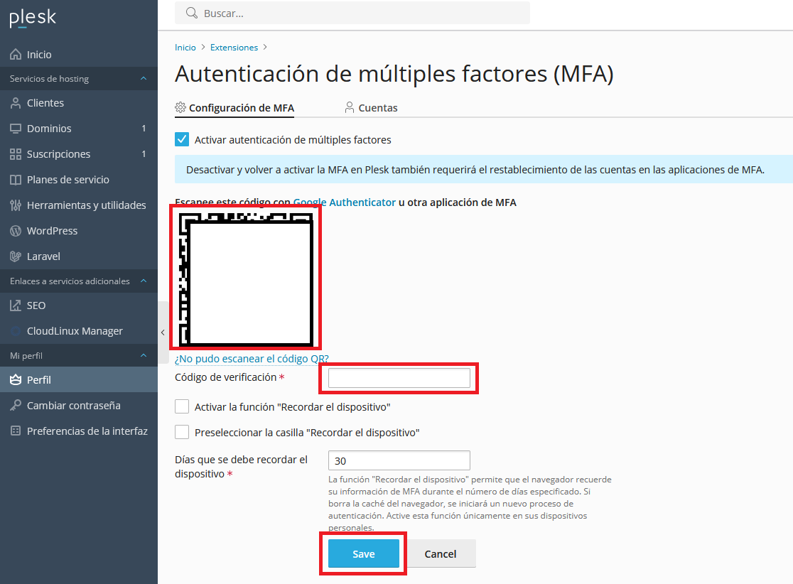 ConfigBOX- Cómo habilitar la autenticación en dos pasos (2FA)