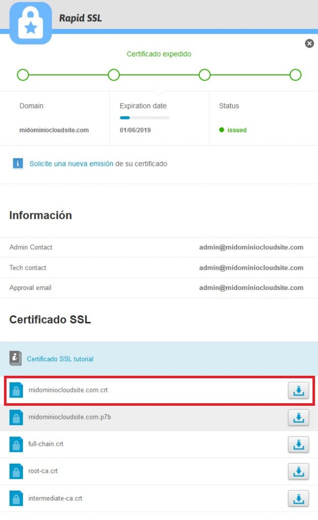 Cómo instalar un certificado SSL en Website - Nominalia Internet SL